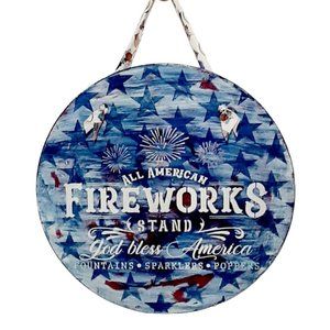 Scraps of Wood | Holiday | All American Fireworks Stand Painted Wood ...